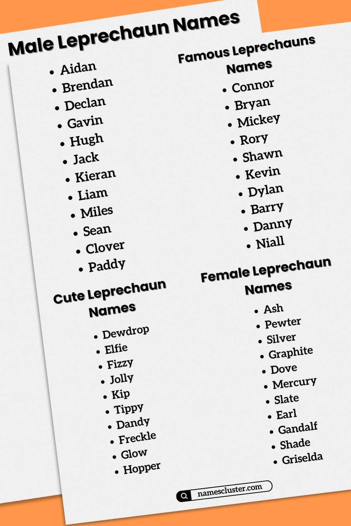 120+ Cute Famous Evil and Irish Leprechaun Names