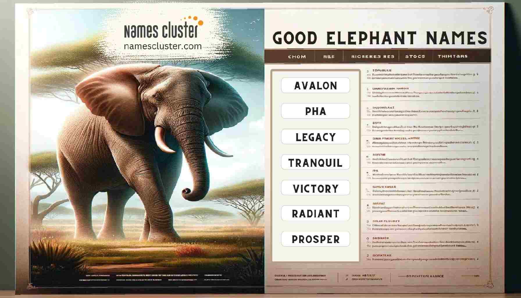 Hilarious Funny Elephant Names Puns JQMCLV