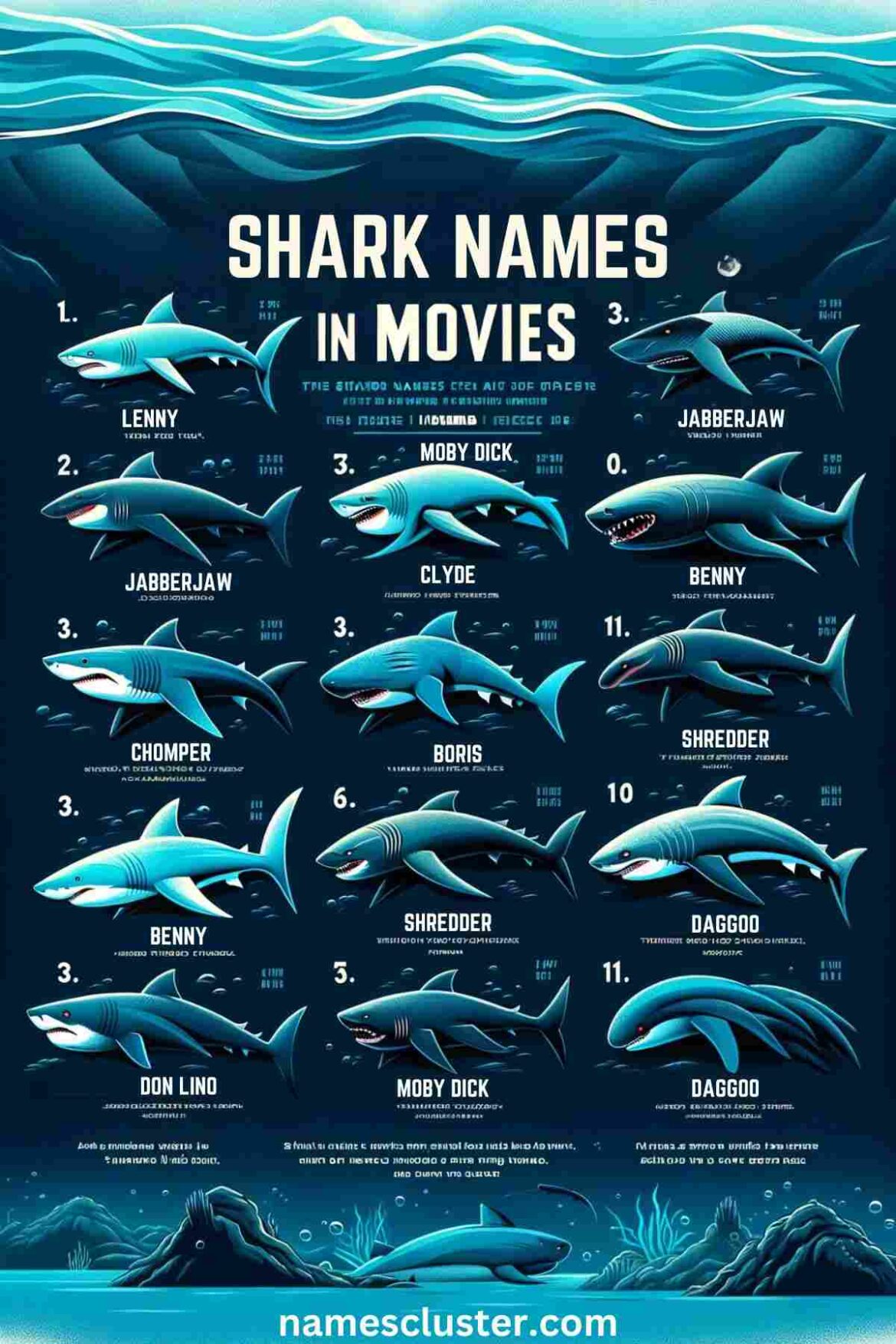 133+ Best Famous Cool And Funny Shark Names