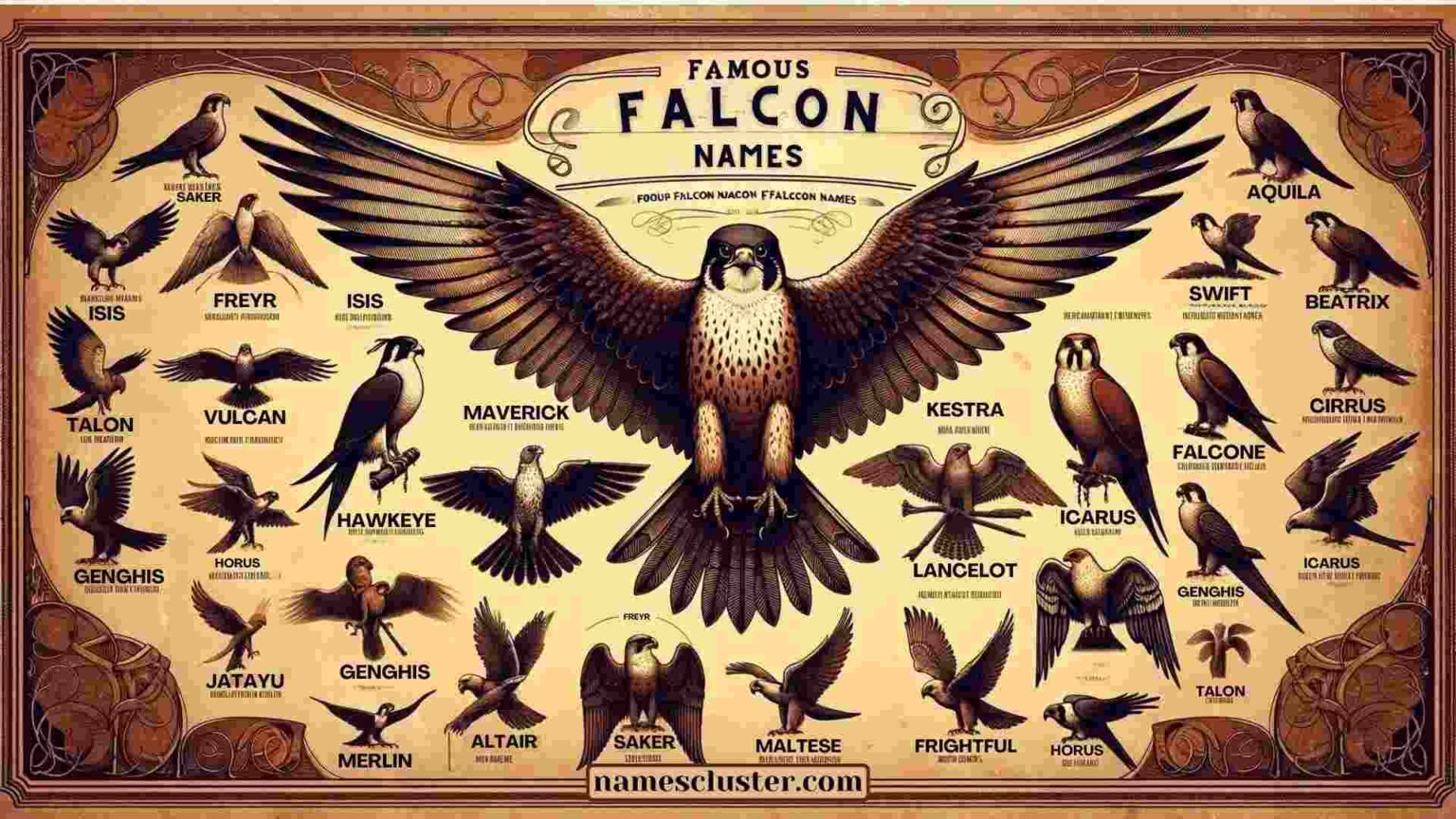 350+ Cool Male Female and Unique Falcon Names