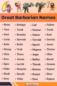 145+ Best Famous Cool and Viking Barbarian Names